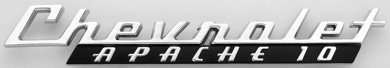 FENDER EMBLEM ~CHEVROLET APACHE 10~ - Lutty's Chevy Warehouse - Lutty's ...